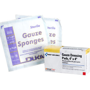 Gauze Pads, 12 Ply, 3" x 3", 4/Box